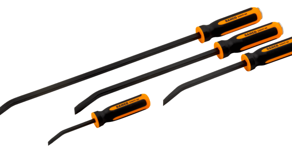 4 pcs Flat Head Pry Bars with Through Blade for Hammering