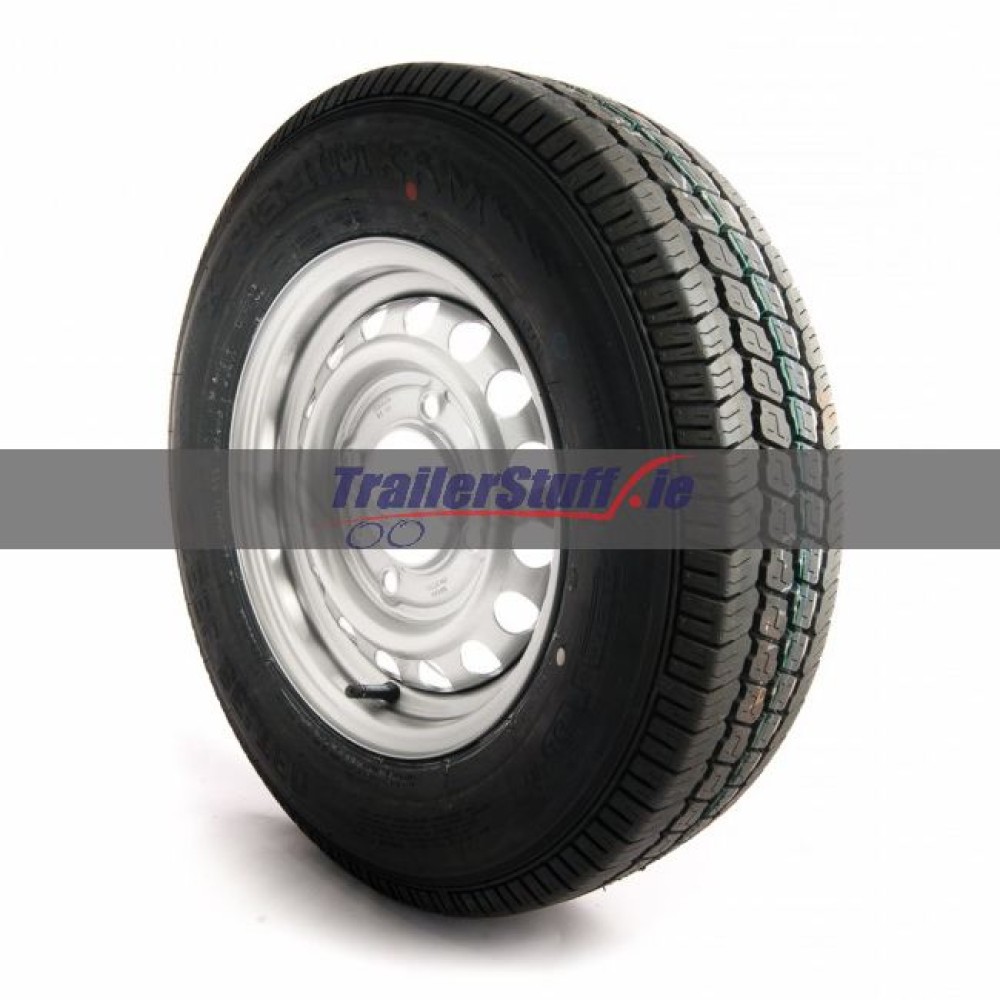 165 R13 C, 8 ply, 4 on 5.5" PCD wheel assembly - Trailerstuff | Trailer ...